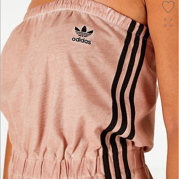 adidas | Dresses | Adidas Originals Blush Pink Jumpsuit Romper Shorts ...